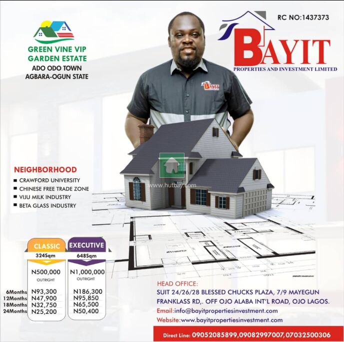 Land For sale at Agbara, Ogun | Hutbay