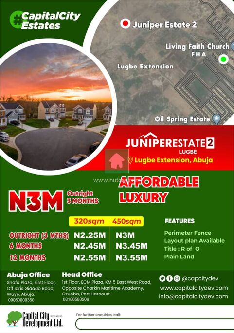Land For sale at Lugbe, Abuja | Hutbay